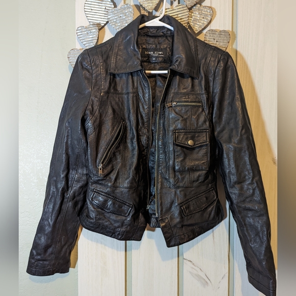 Black Rivet | Jackets & Coats | Black Rivet Leather Jacket Made By ...